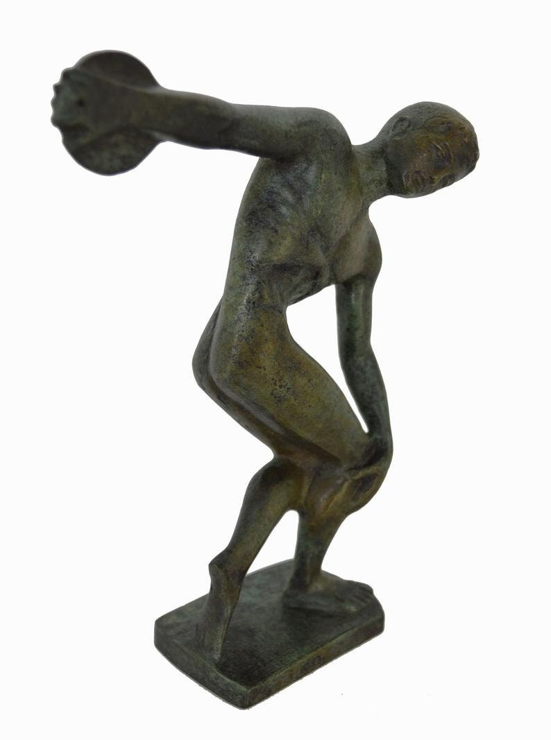 Discobolus of Myron Bronze Statue Discus Thrower sculpture | Etsy