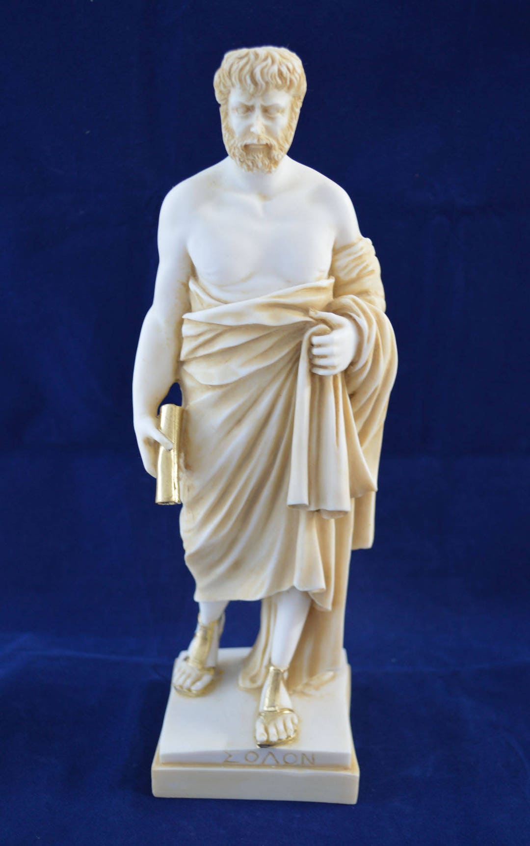 Solon Sculpture Ancient Greek Statesman Lawmaker and Poet Great Aged ...