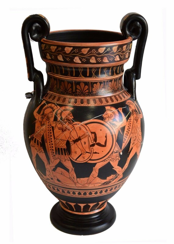 Trojan War Theme Achilles Hector Menelaos Paris Red Figure | Etsy