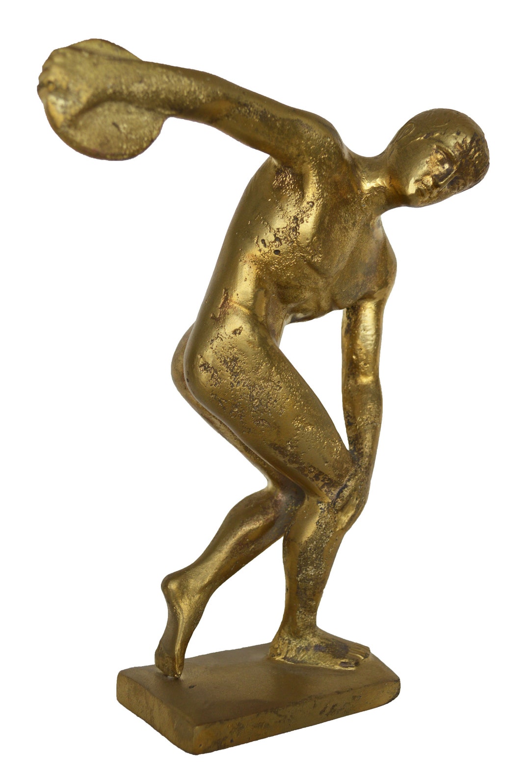 Diskobolus of Myron Bronze Figurine Discus Thrower Sculpture Ancient ...
