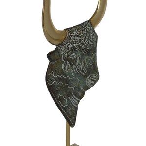 Minoan Bullhead Statue Reproduction Sculpture on Marble Palace of ...