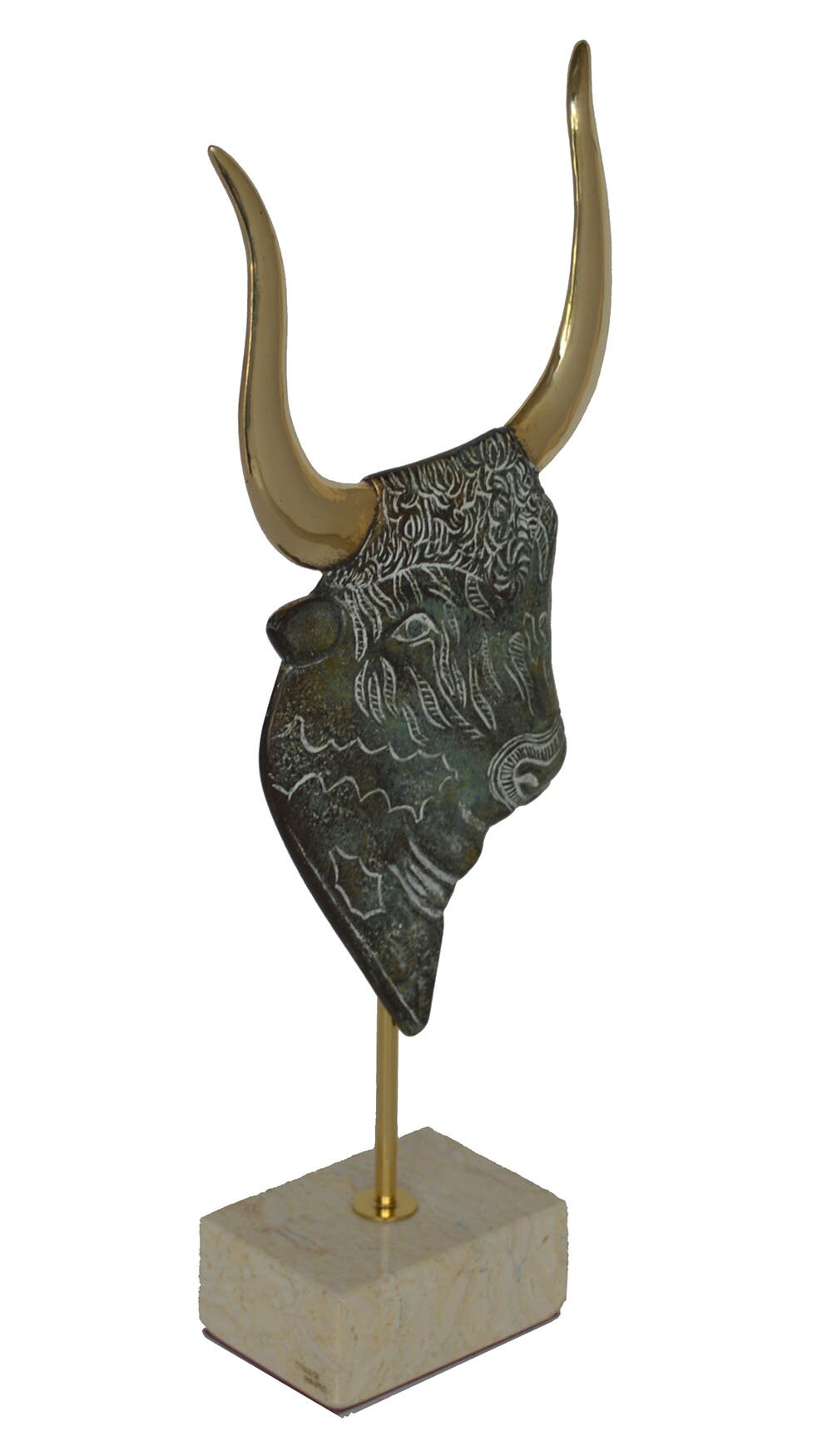 Minoan Bullhead Statue Reproduction Sculpture on Marble - Etsy