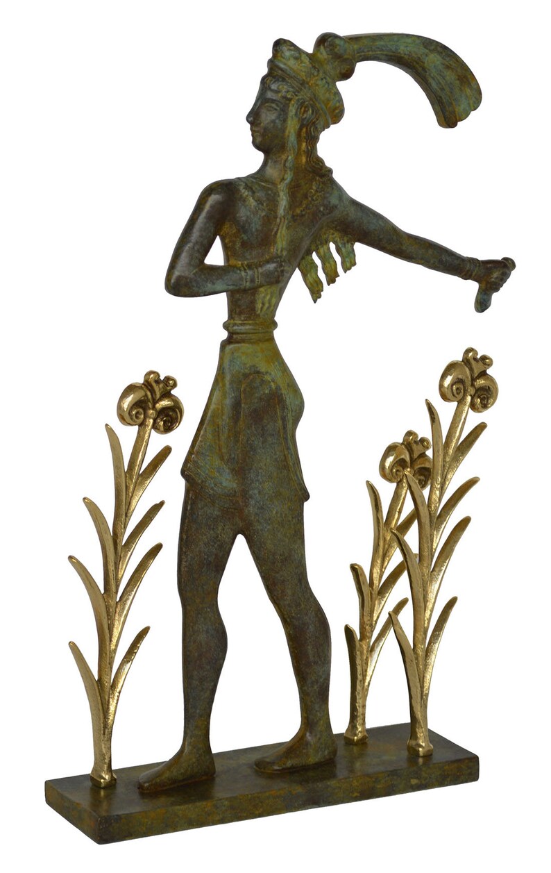 Prince of Knossos Bronze Sculpture Prince of the Lilies - Etsy