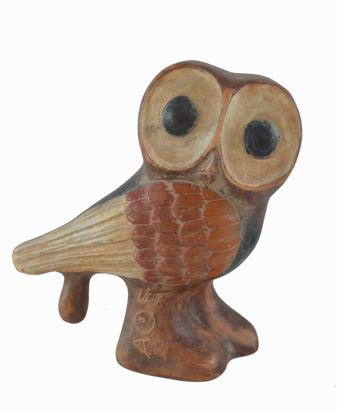 Escultura de búho antiguo símbolo griego de sabiduría artefacto de ...