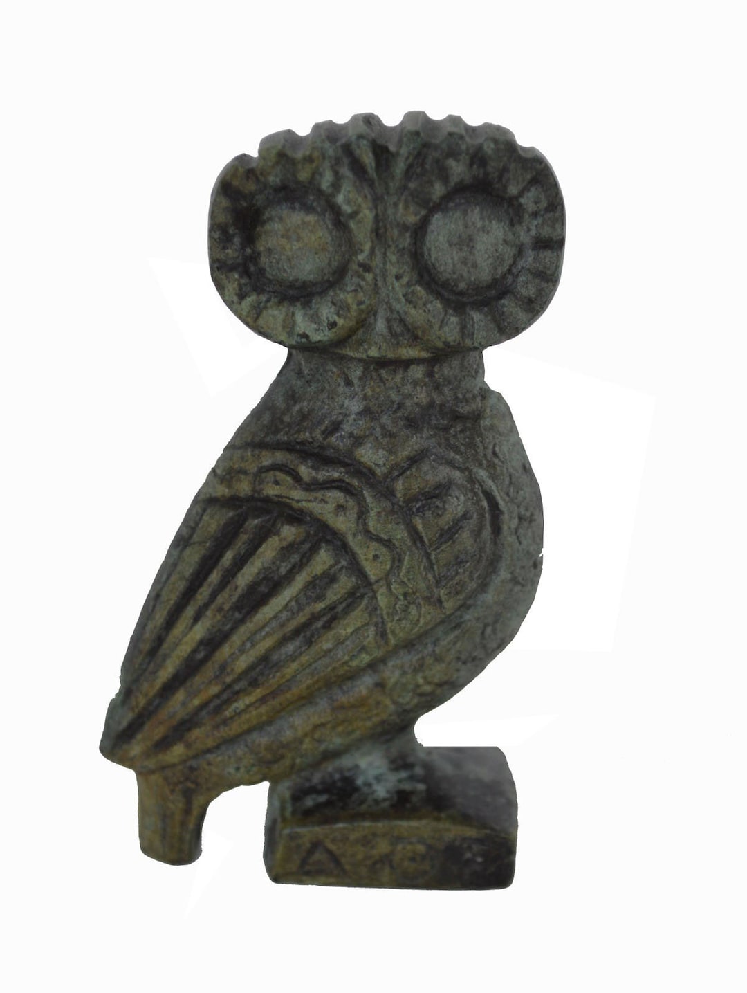 Figura de bronce del Búho de la Sabiduría Diosa Atenea Hecho a mano en ...