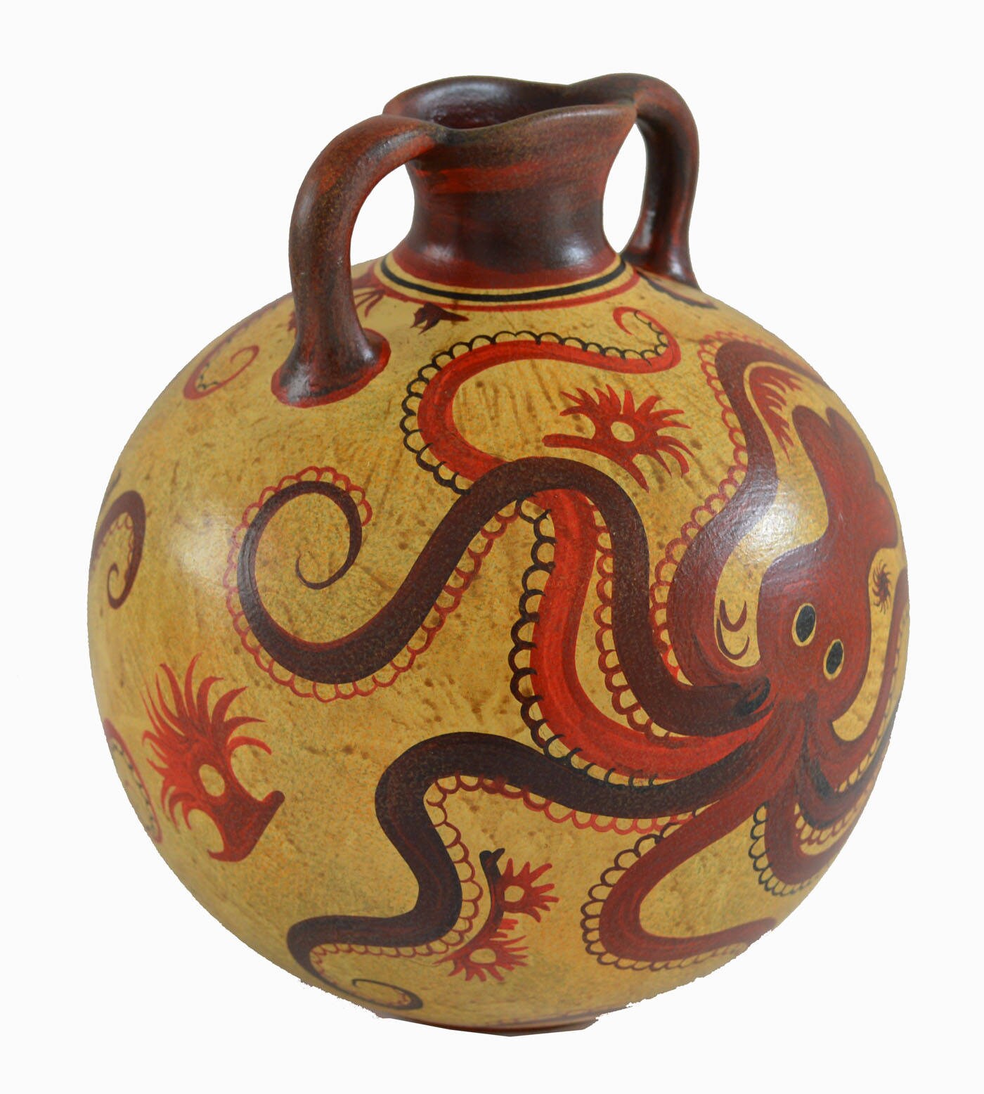 Minoan Pottery Amphora Vase Octopus Design Ancient Crete - Etsy
