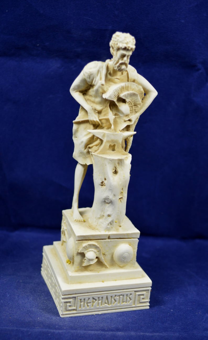 Hephaestus Sculpture Ancient Greek God Hephaistus Aged Statue - Etsy