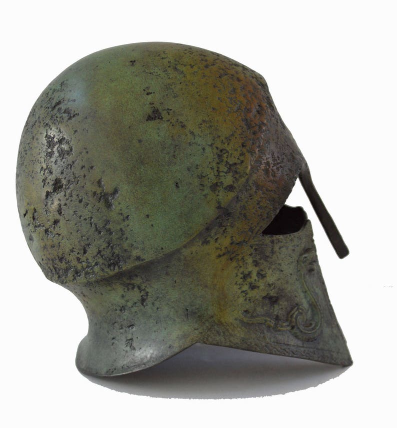 Bronze Helmet With Carvings Ancient Greek Half Size - Etsy