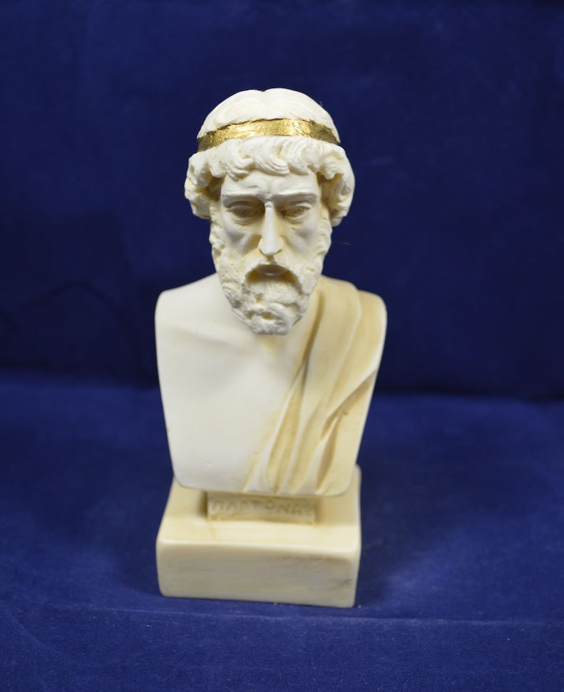 Plato Bust Statue Ancient Greek Philosopher Aged Sculpture - Etsy