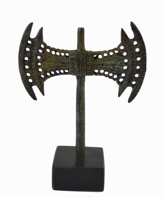 Double Axe Ancient Greek Bronze Labrys Reproduction Artifact | Etsy