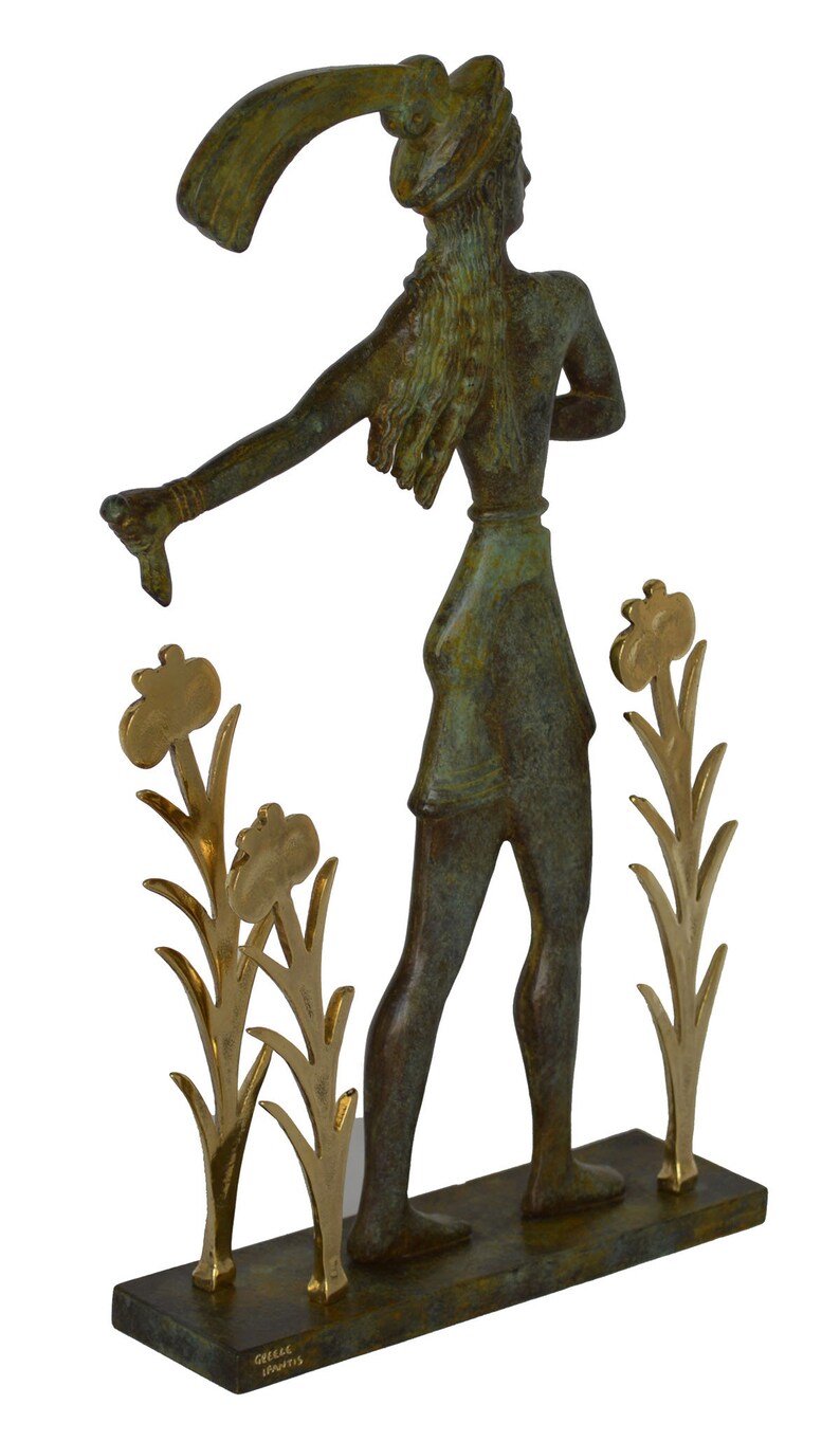 Prince of Knossos Bronze Sculpture Prince of the Lilies | Etsy
