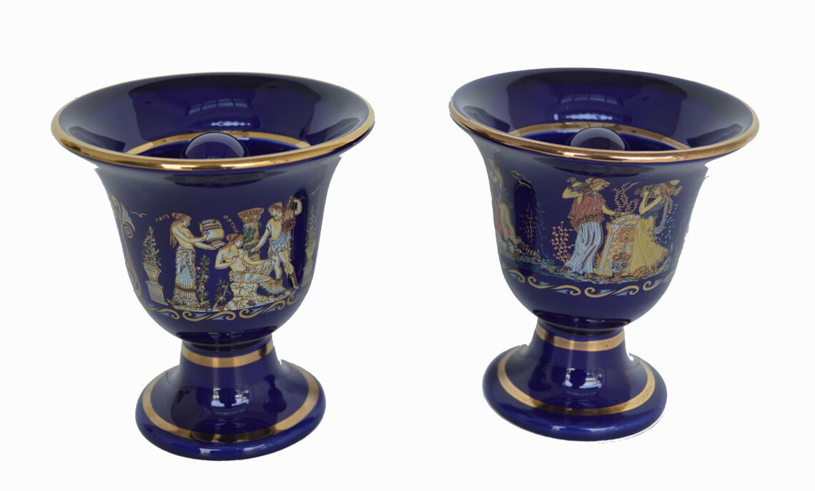 Pythagoras Cup Parthenon Dionysus Blue Two Quality Cups | Etsy