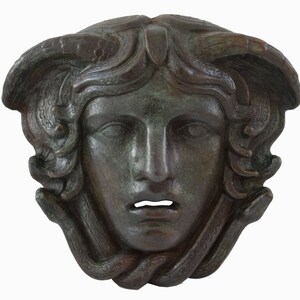 Medusa Mask With Bronze Color Effect Ancient Greek Theatre - Etsy