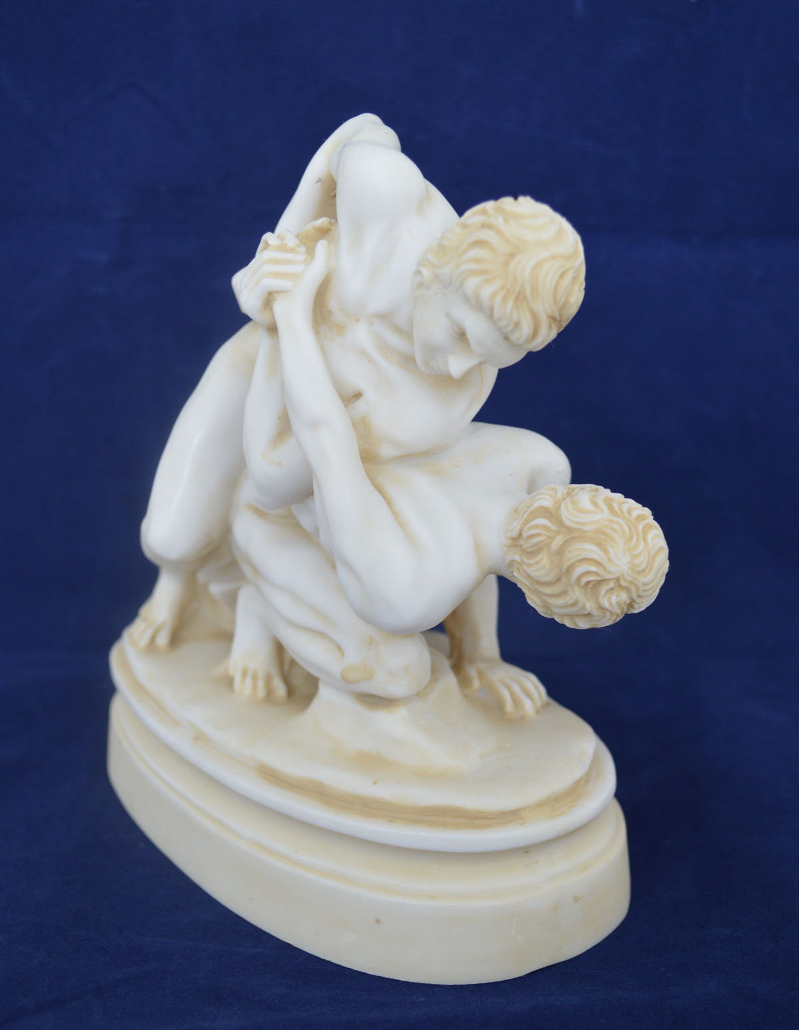 Pankration wrestling in Ancient Greece Alabaster aged statue | Etsy