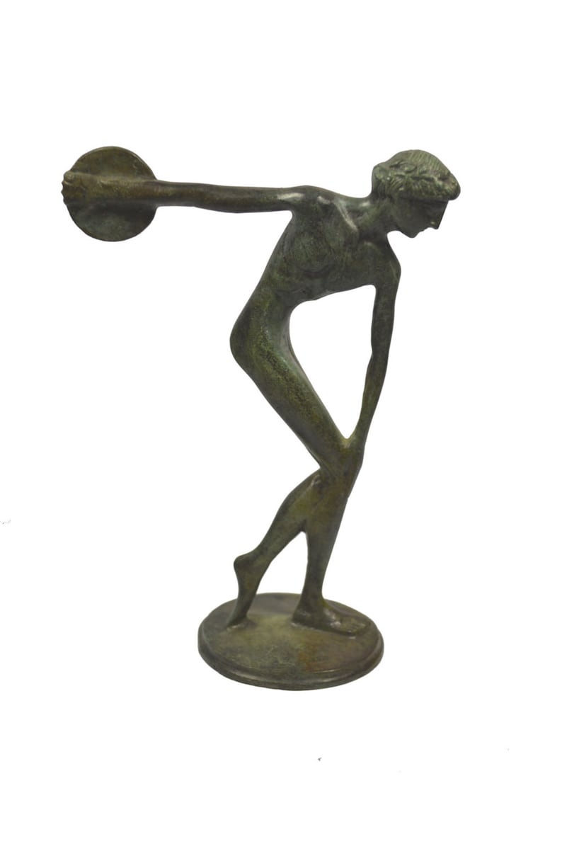 Discus Thrower Discobolus Statue Ancient Greek Bronze - Etsy