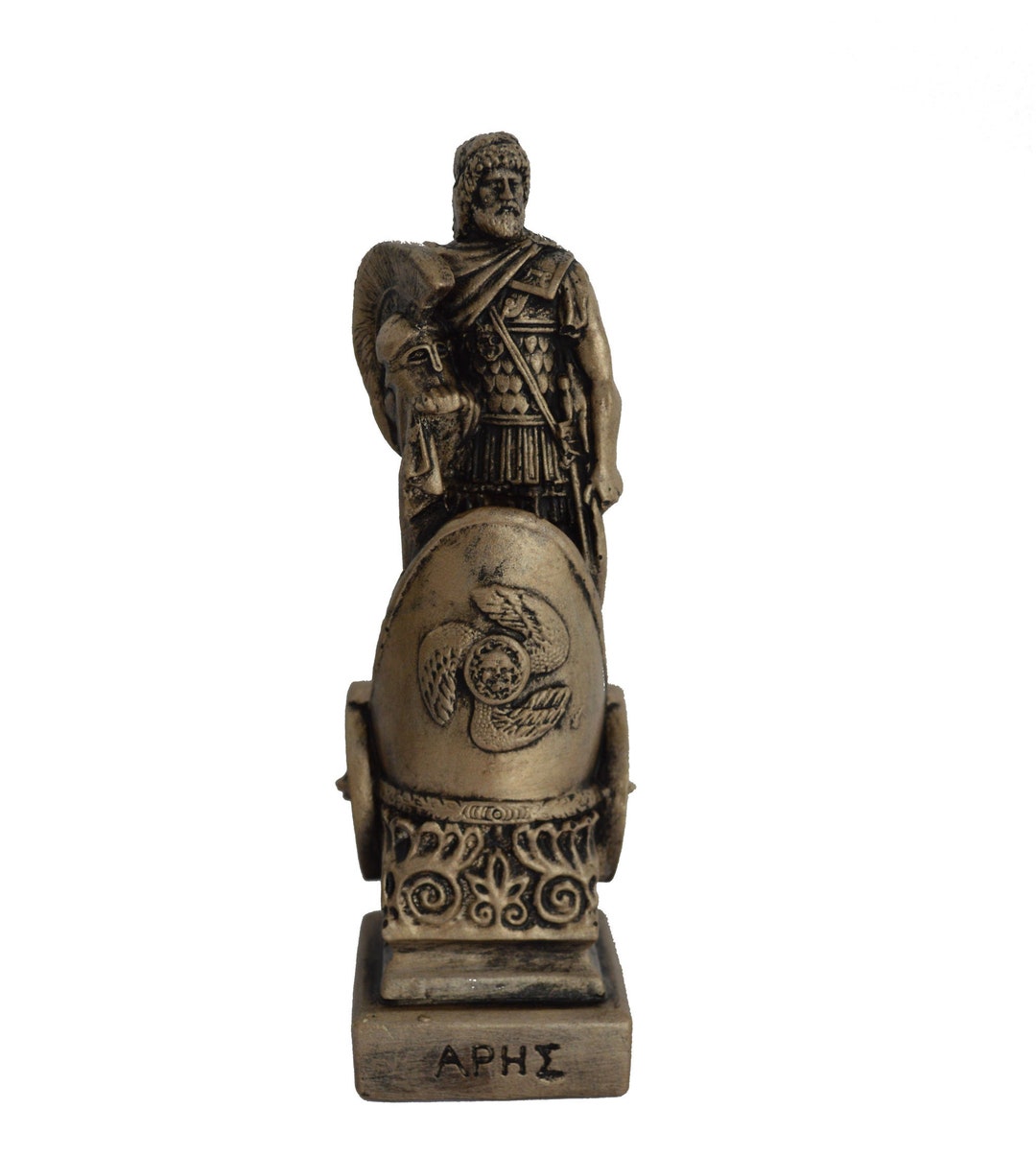 Oude Griekse God Ares God of war sculptuur standbeeld Brons effect ...