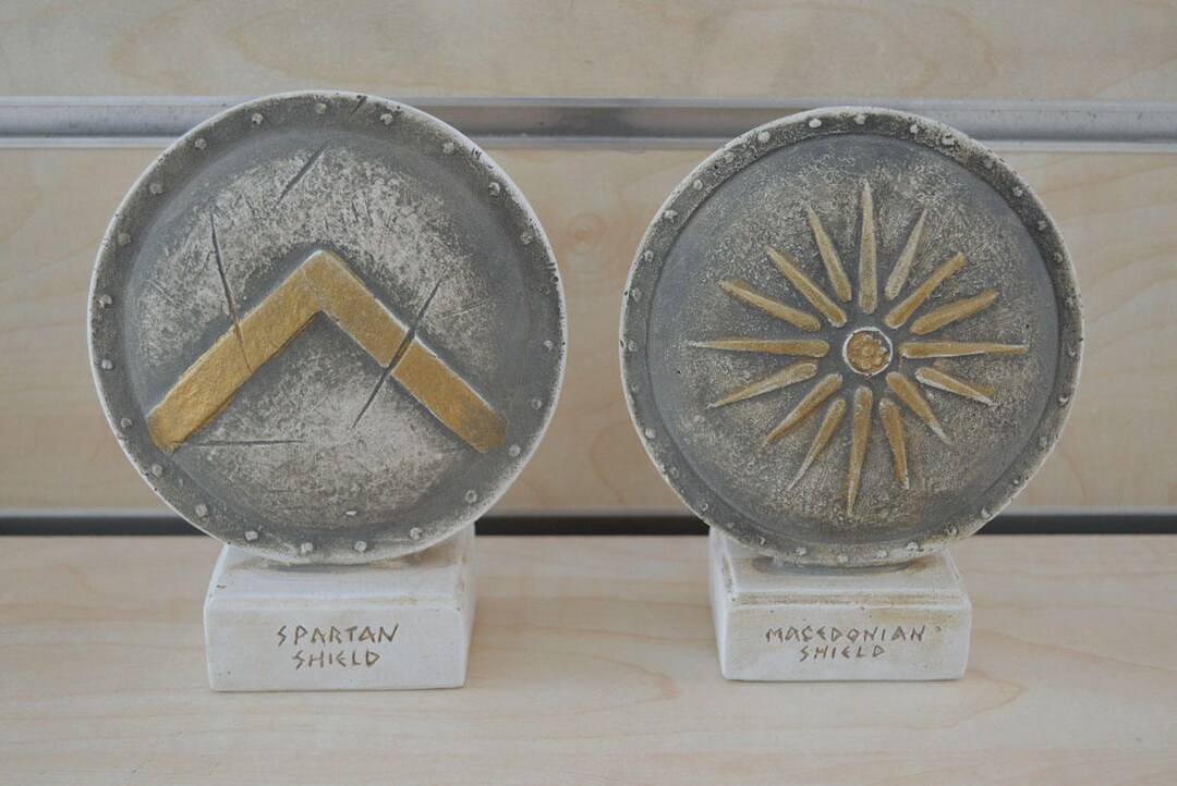 Spartan Macedonian Shield Sculpture Set Artifacts - Etsy