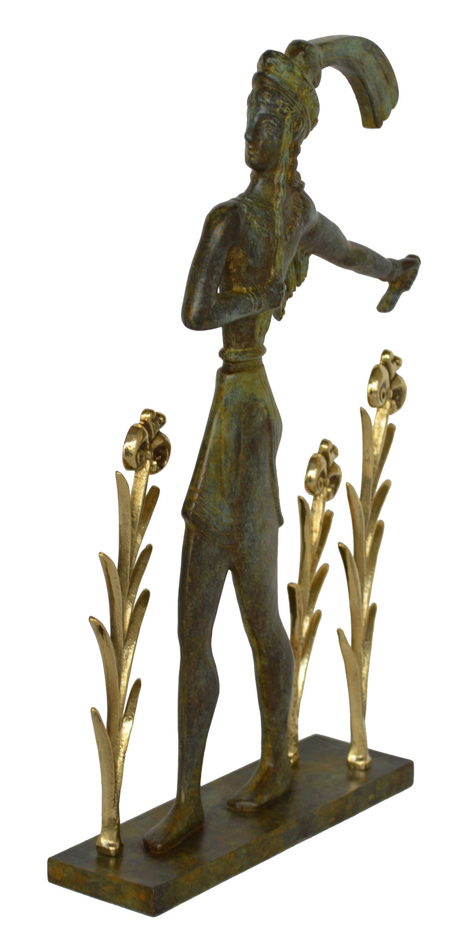 Prince of Knossos Bronze Sculpture Prince of the Lilies | Etsy