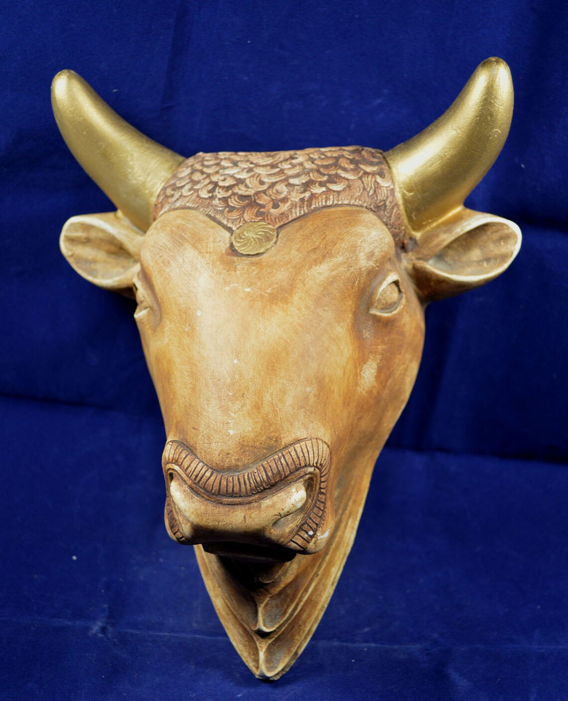 Bull Sculpture Mask Cretan Bull Artifact Hand Painted - Etsy