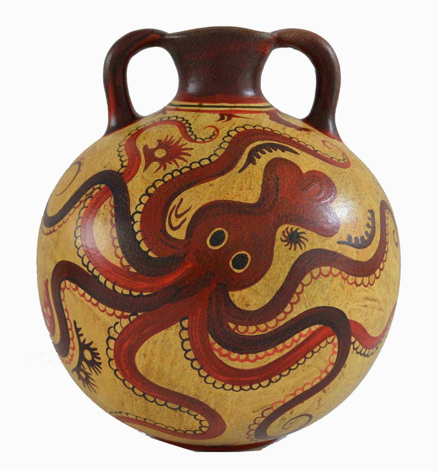 Minoan Pottery Amphora Vase Octopus Design Ancient Crete - Etsy