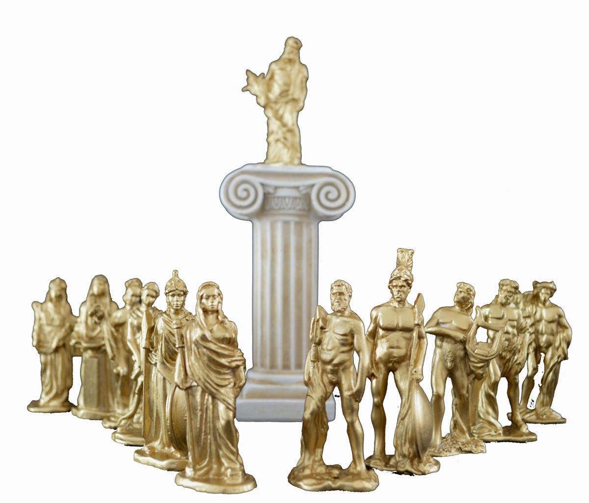 Olympians Gods statue set plus sculpture column artifact | Etsy