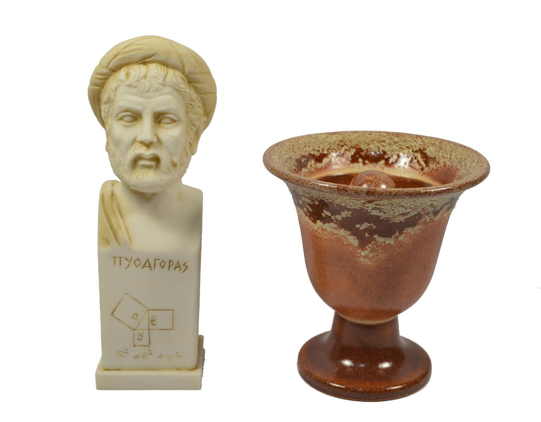 Pythagoras Sculpture Aged Plus Pythagoras Cup of Justice - Etsy