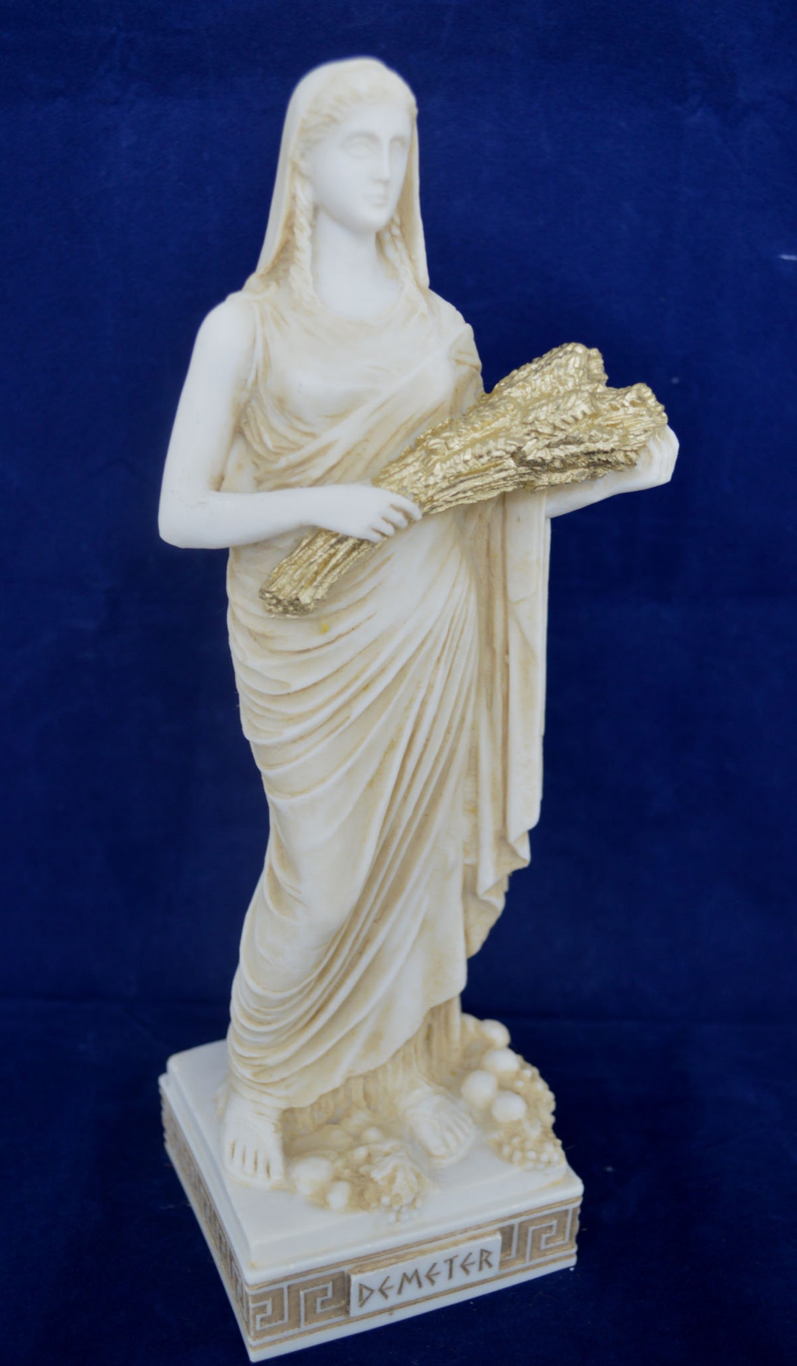 Demeter sculpture aged statue ancient Greek Goddess of the | Etsy