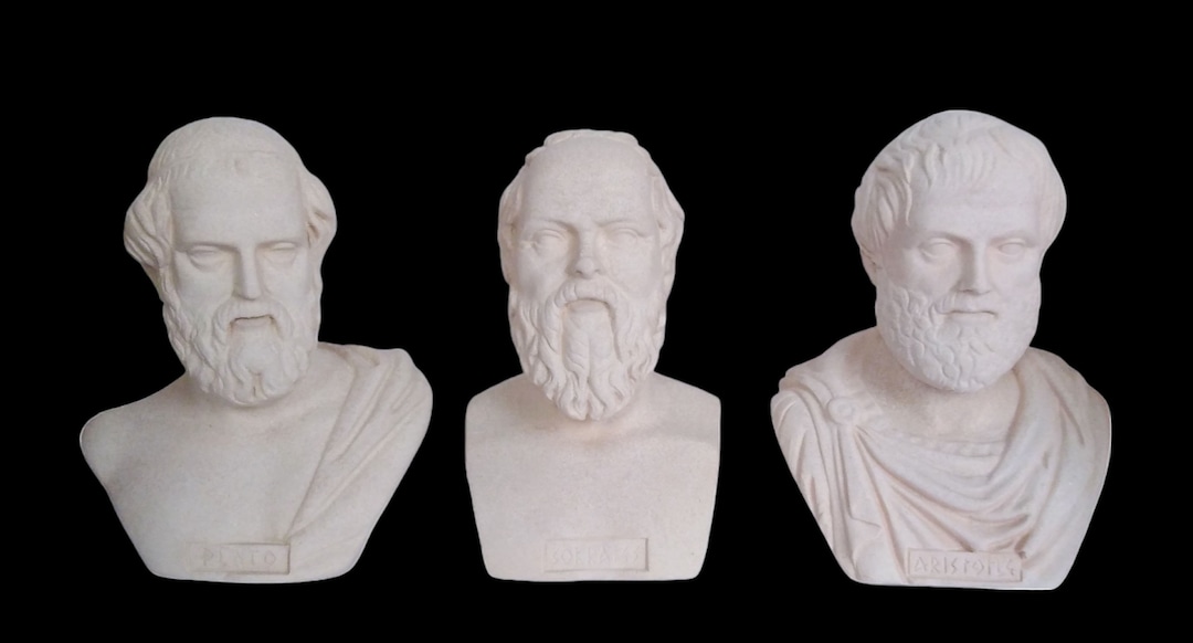 Socrates Plato Aristotle Sculpture Bust Set Ancient Greek - Etsy
