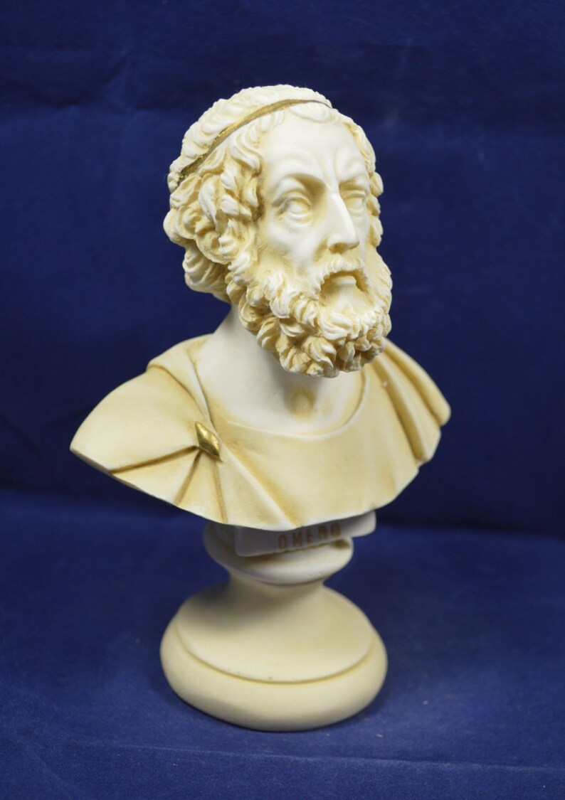 Homer sculpture bust ancient Greek poet aged statue | Etsy