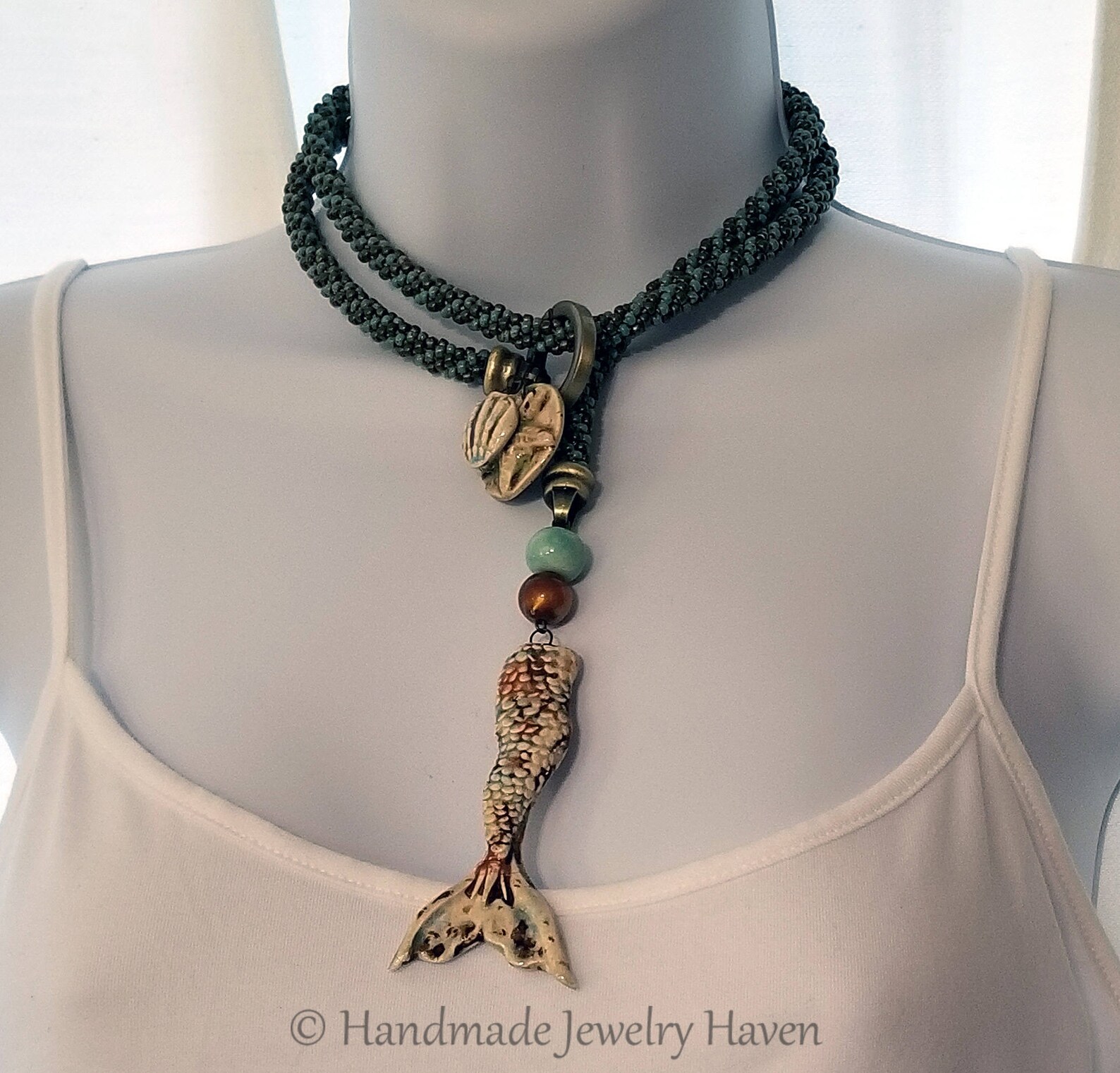 Mermaid Necklace Nautical Jewelry Surfer Jewelry Beach - Etsy