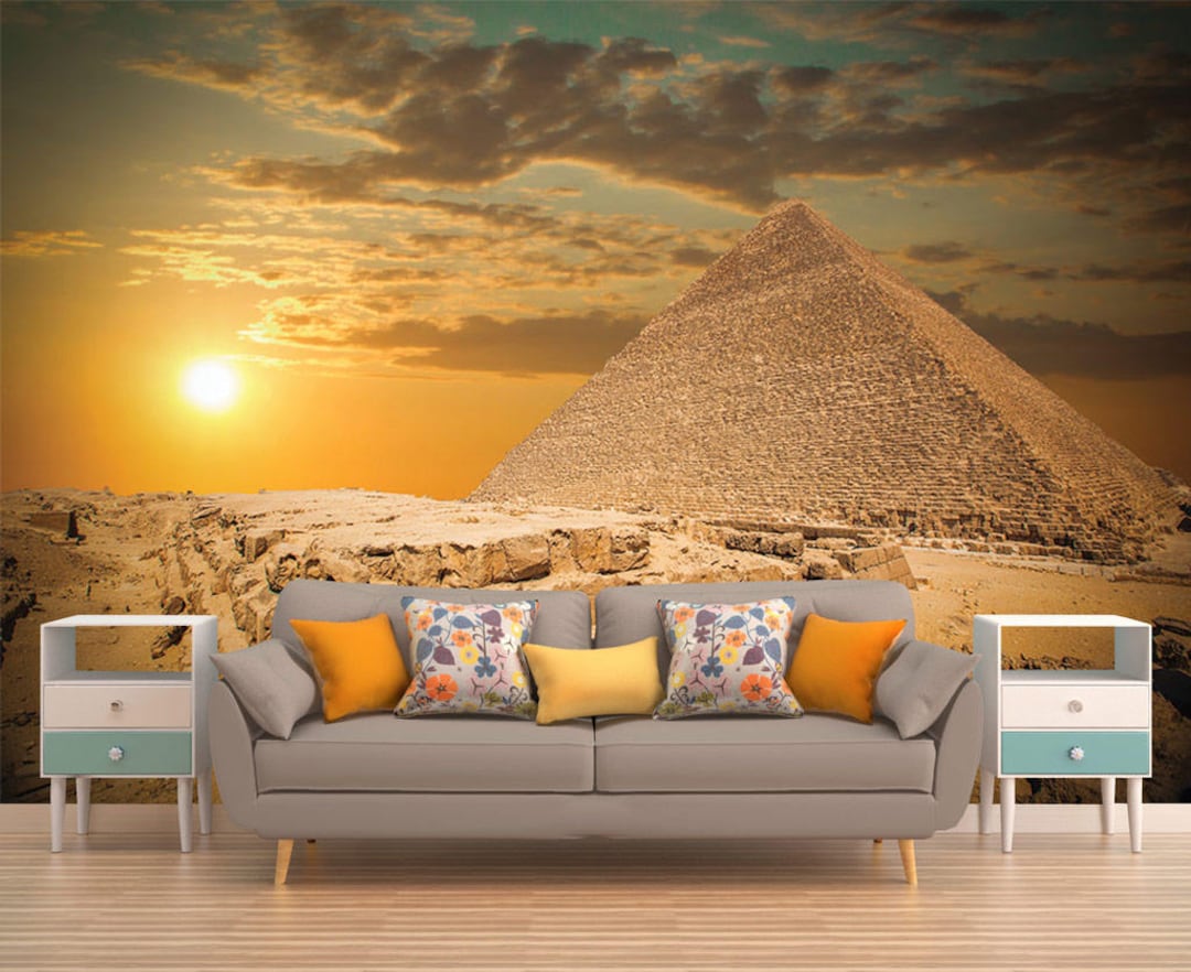 Pyramid Wall Art, PEEL AND STICK, Pyramid Art, Egyptian Pyramid, Egyptian Pyramids Wall Art ...