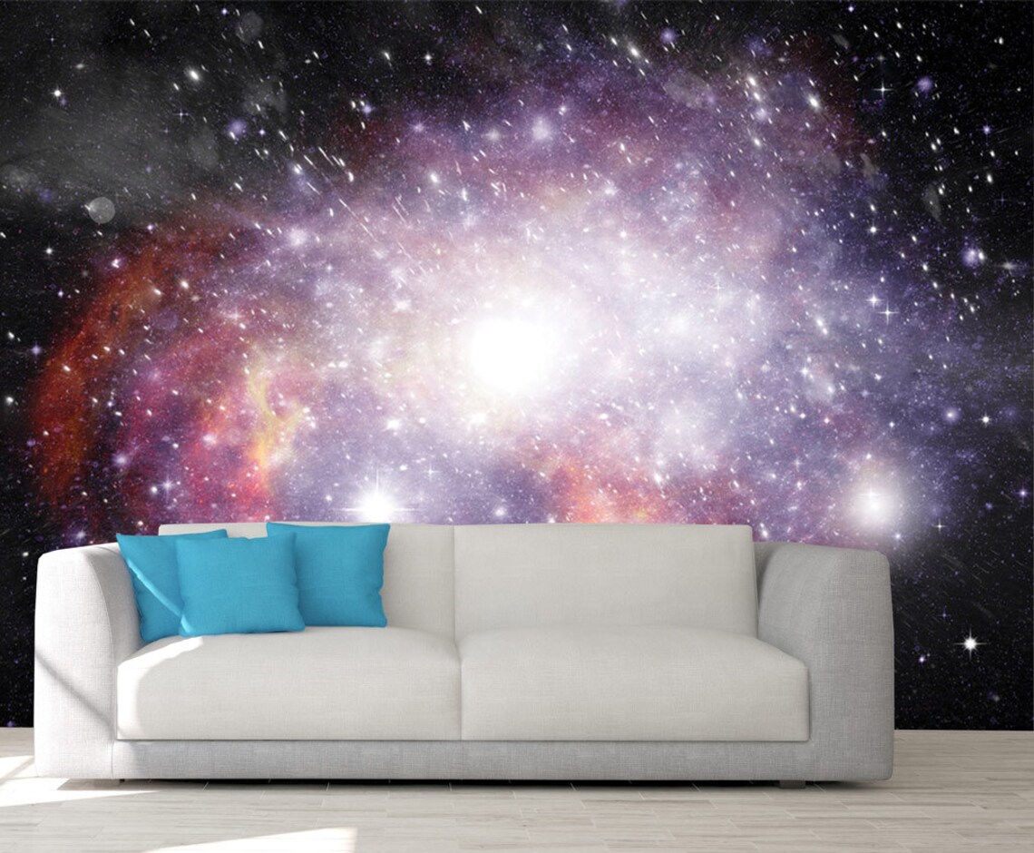 Galaxy Wall Mural SPACE WALLPAPER Solar System Wall | Etsy