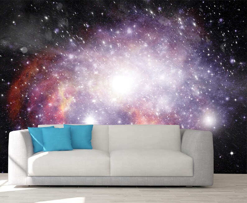Galaxy Wall Mural SPACE WALLPAPER Solar System Wall - Etsy