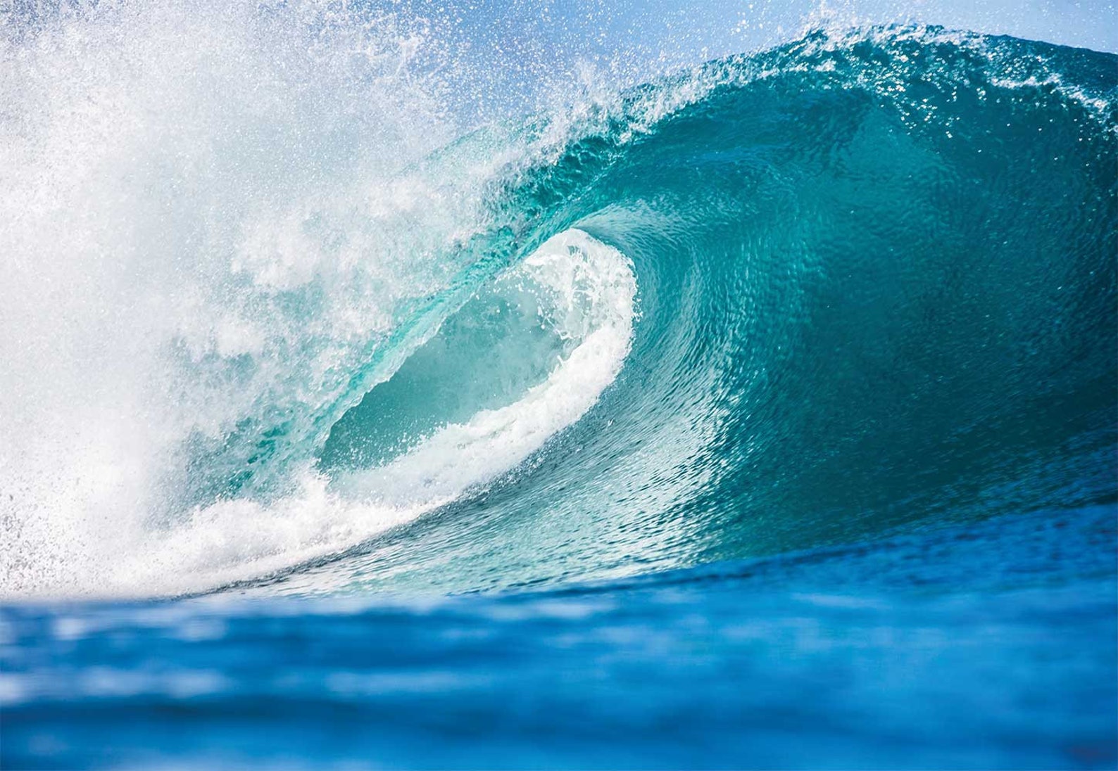 Wave Wall Covering Sea Wall Mural Nature Wall Murals Peel - Etsy