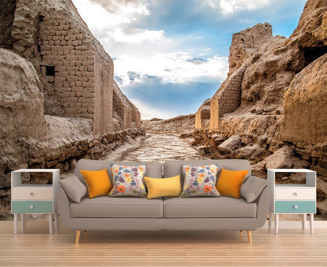 Ancient Wallpaper, Ruins Print, PEEL AND STICK, 3D Wall Art, Living ...