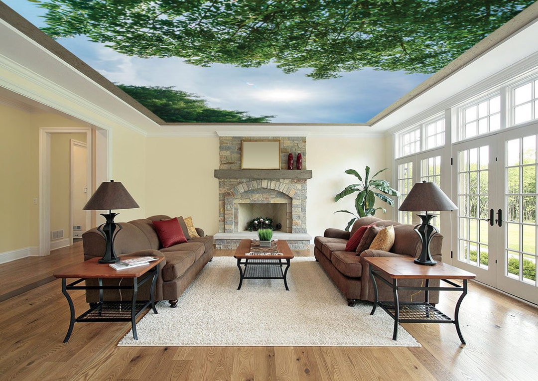 Forest Sky Ceiling Mural, Peel and Stick Photo Wallpaper - Etsy