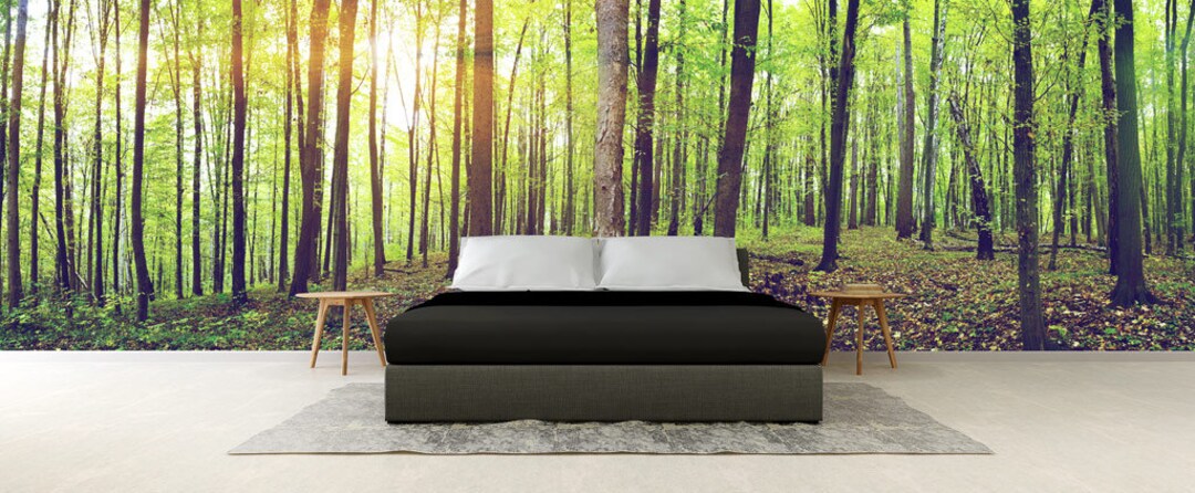 Extra Large Wall Mural, Forest Wall Mural, Extra Large Wall Art, Peel ...