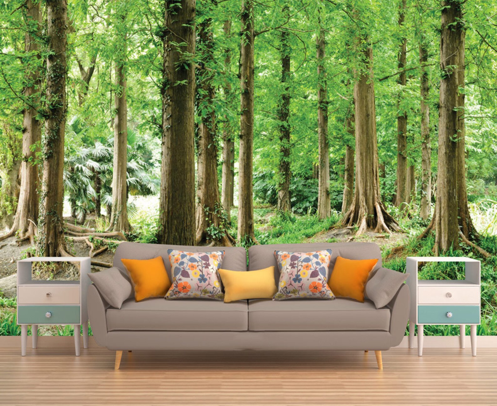 Forest Wall Covering Forest Wall Mural Forest Wallpaper - Etsy