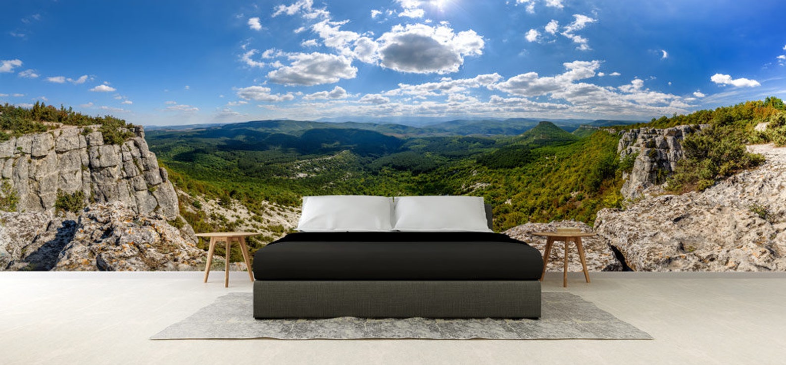 Wallpaper Clouds Extra Large Wall Mural Mountains Wall | Etsy