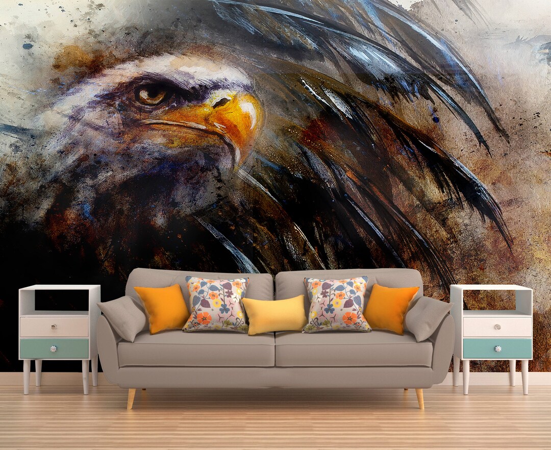American Eagle Wall Art, PEEL AND STICK, American Eagle Wall Hanging ...