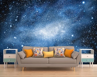 Galaxy Mural Space Wallpaper Outer Space Wall Mural Stars | Etsy UK