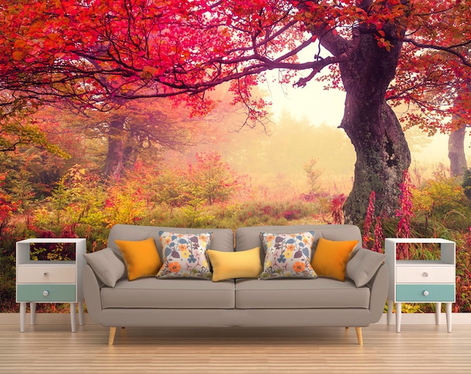 Tree Wallpaper, Forest Wallpaper, Tree Wall Mural, Nature Wall Mural ...