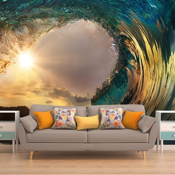 Wall Mural Ocean Wave - Etsy