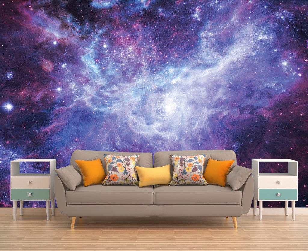 Space Wall Mural Outer Space Wall Mural Galaxy Wallpaper | Etsy