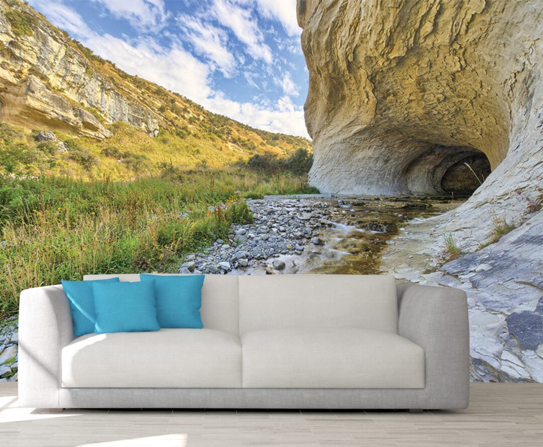 Cave Art Wallpaper, PEEL AND STICK, Cave Wallpaper, Nature Home Décor ...