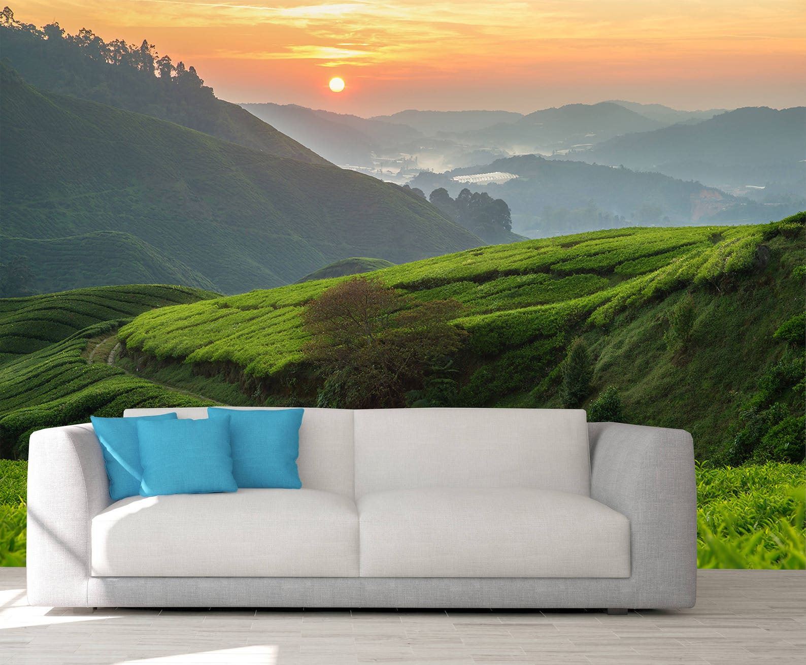 Mountain Wall Covering Fild Wall Mural Mountain Wallpaper - Etsy