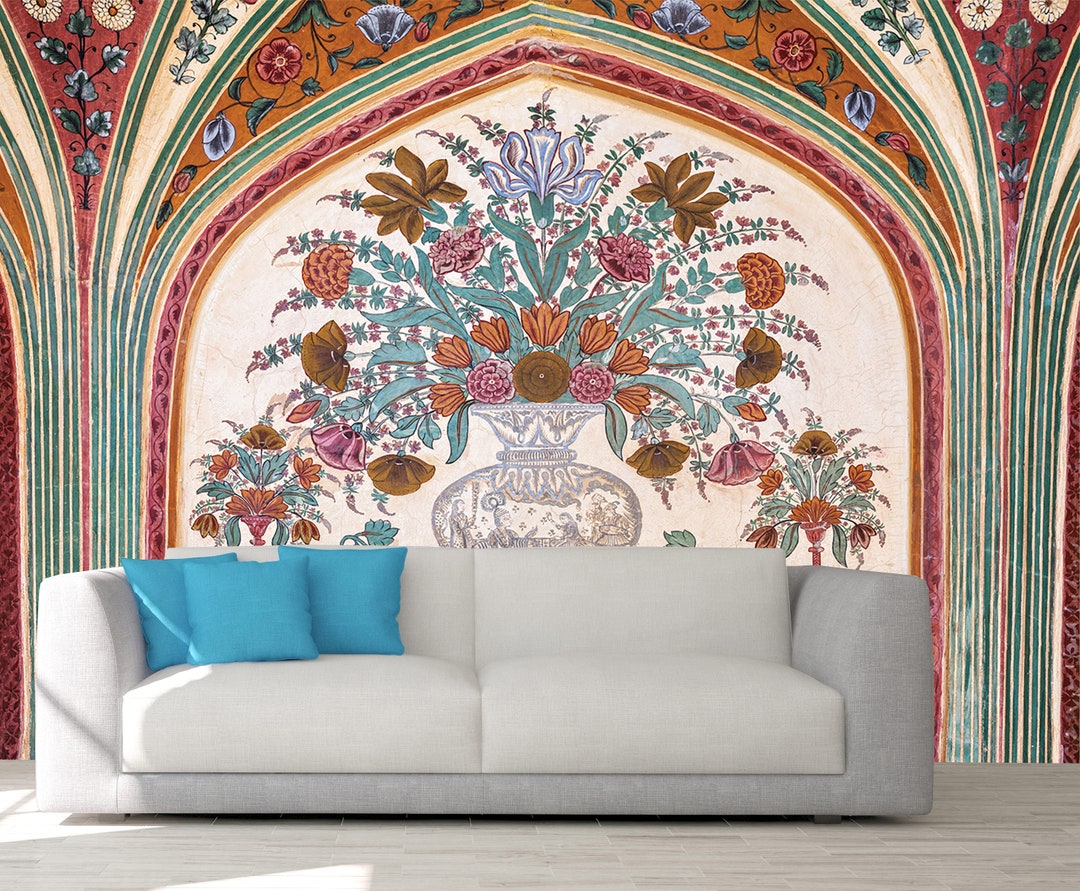 Buy INDIAN WALL DECOR, India Temple Wall Covering, Indian Style Wall ...