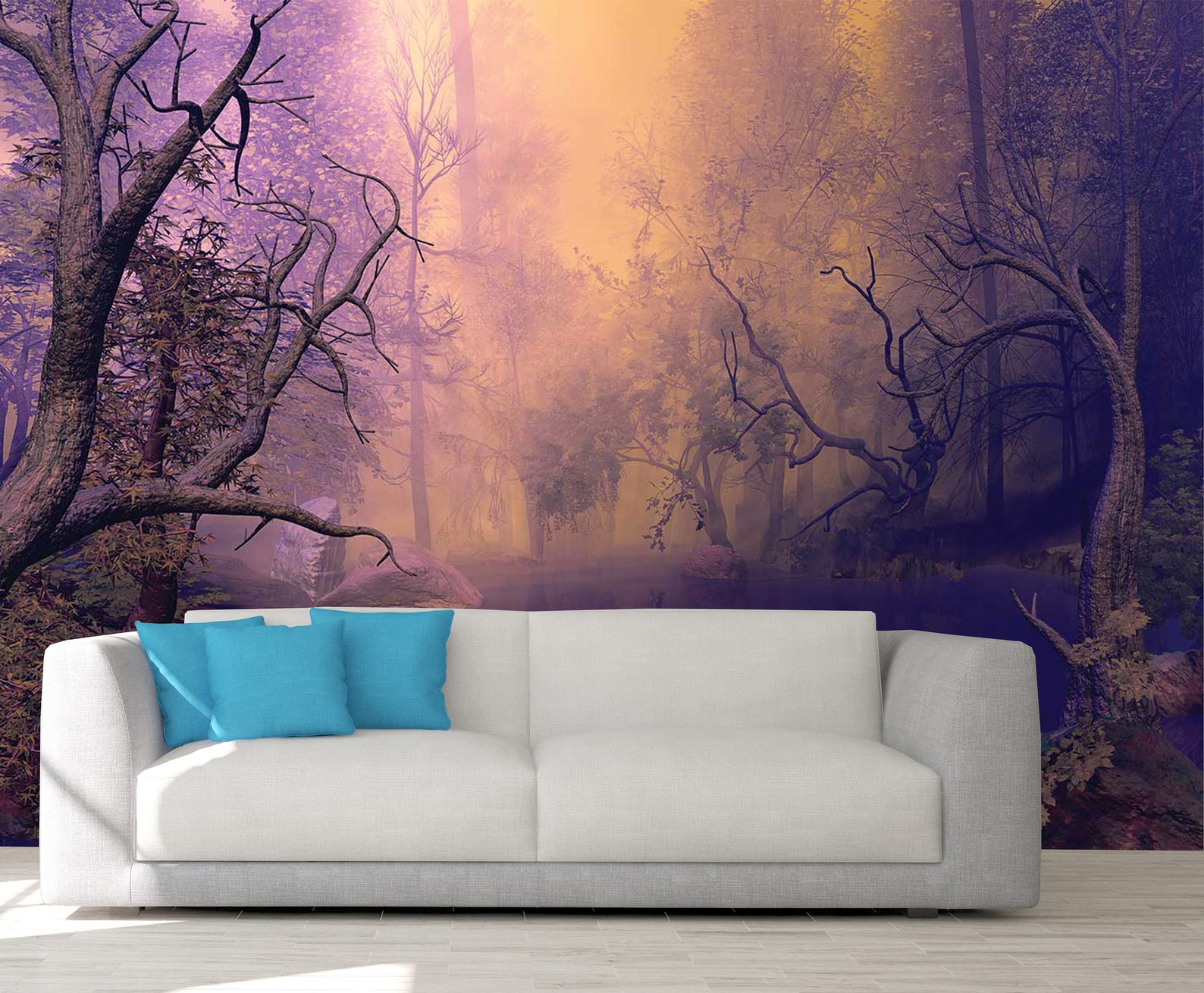 MAGIC FOREST WALLPAPER, Peel and Stick Wall Mural, Enchanted Forest ...