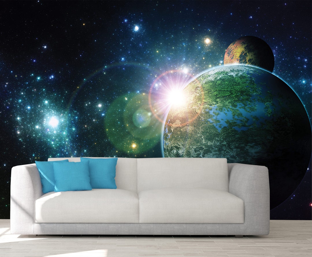 DEEP SPACE STICKER, Dark Wallpaper, Peel and Stick, Dark Wall Decor ...