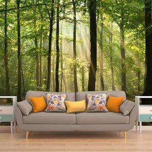 Tree Wall Covering, Forest Wall Covering, Tree Wallpaper, Tree Wall ...